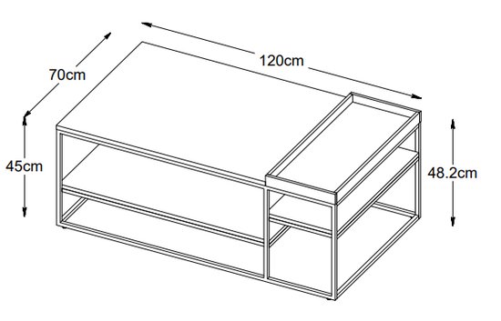 Jonah salontafel 70x120 cm - naturel | bol