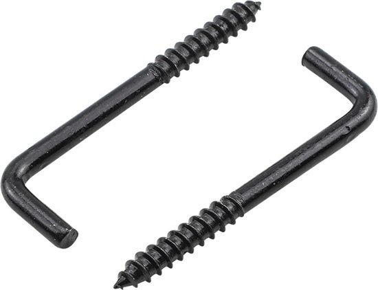 FSW-Products - Ophanghaken met Schroefbevestiging - 10 Stuks - Zwart ...