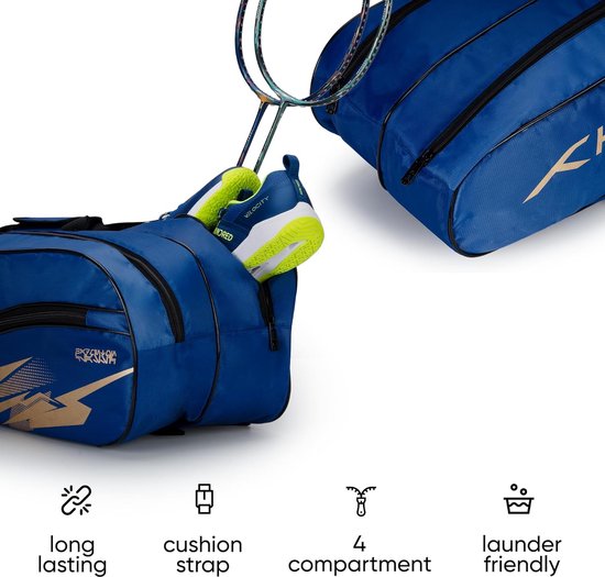 Hundred Cosmogear Badminton Kit-bag (Royal Blue, Size: Large) | Double ...