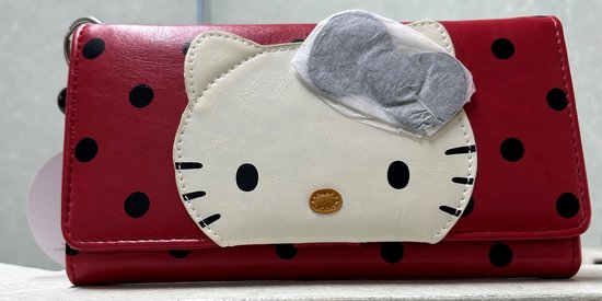 Hello Kitty Portemonnee Premium Rood 19cm- tri fold | bol