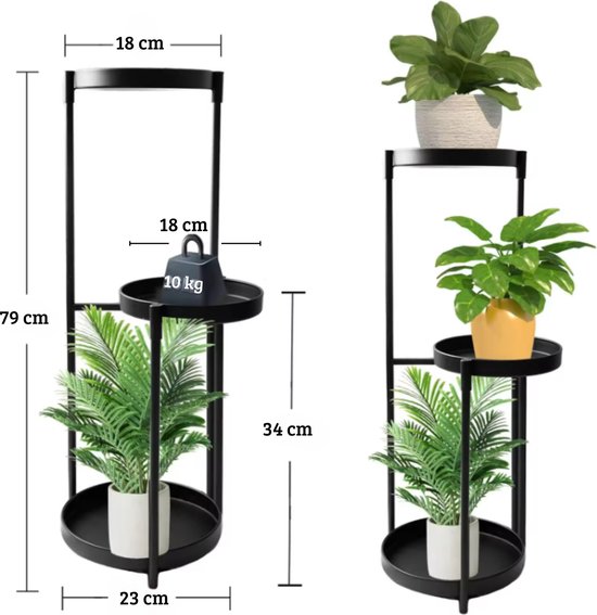 Janse® Bloempothouder 3 lagen - Plant etagere voor binnen en buiten ...