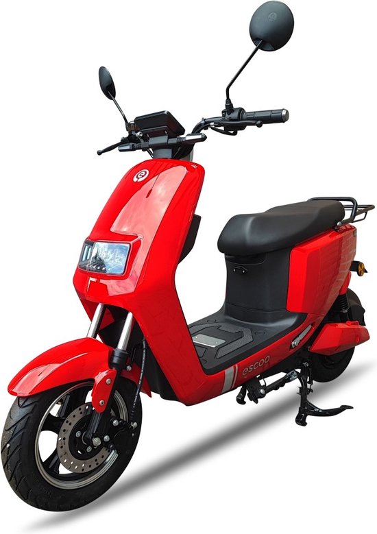 ESCOO Cida Rood - Elektrische scooter/brommer - 45km/h - 1200W Motor ...