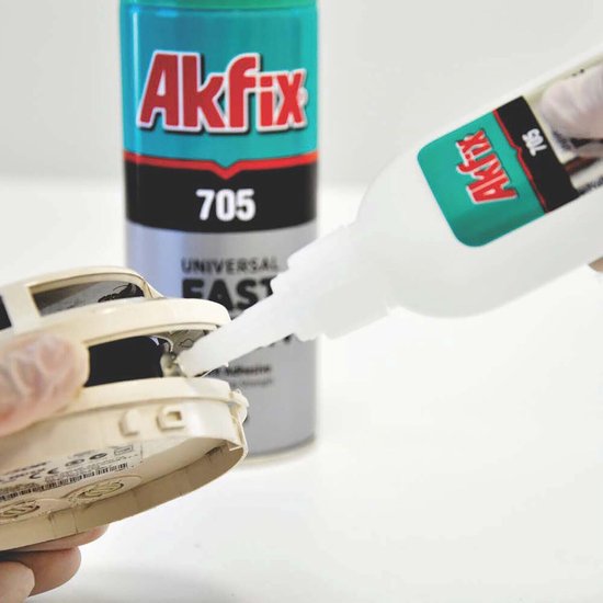 Akfix 705 100gr extra sterke professionele alleslijm met 400 ml spray ...