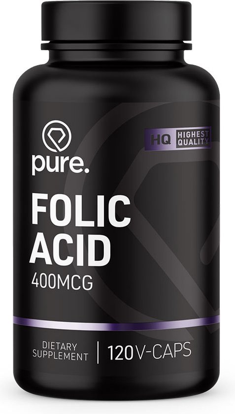 Pure. Folic Acid – 400mcg Foliumzuur – Vitamine B11 Tabletten – 120 ...