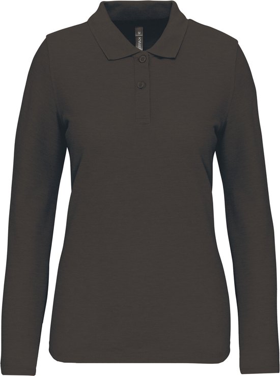 WK. Designed To Work Damespolo lange mouwen WK277 - Dark Grey - S | bol