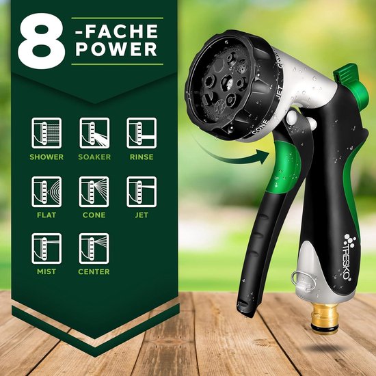 Flexibele tuinslang 75 meter - latexkern - messing koppelingen | bol