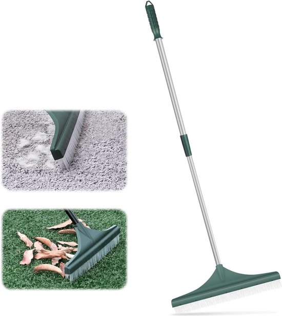 Ergonomische Kunstgrasborstel met Verstelbare Stalen Handgreep - 80 tot ...