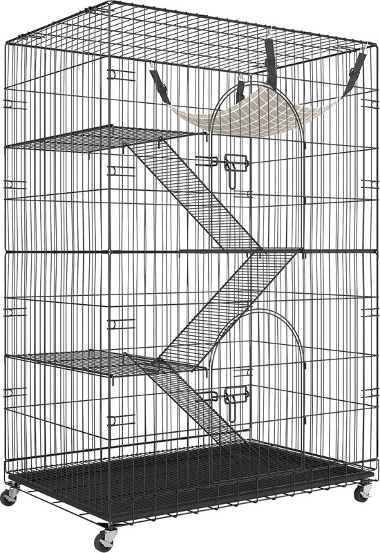 Kattenbench - Kattenren - Kattenkooi voor katten - 4-laags metaal ...