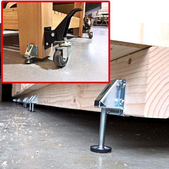 Heavy-Duty Adjustable Furniture Leveler - 4pcs - M10 - Furniture ...
