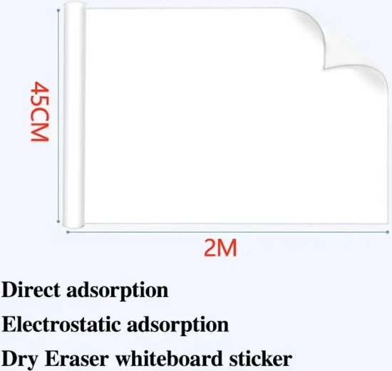 EasyStick™ Magic Chart Whiteboard Muursticker - Perfect voor Thuis ...