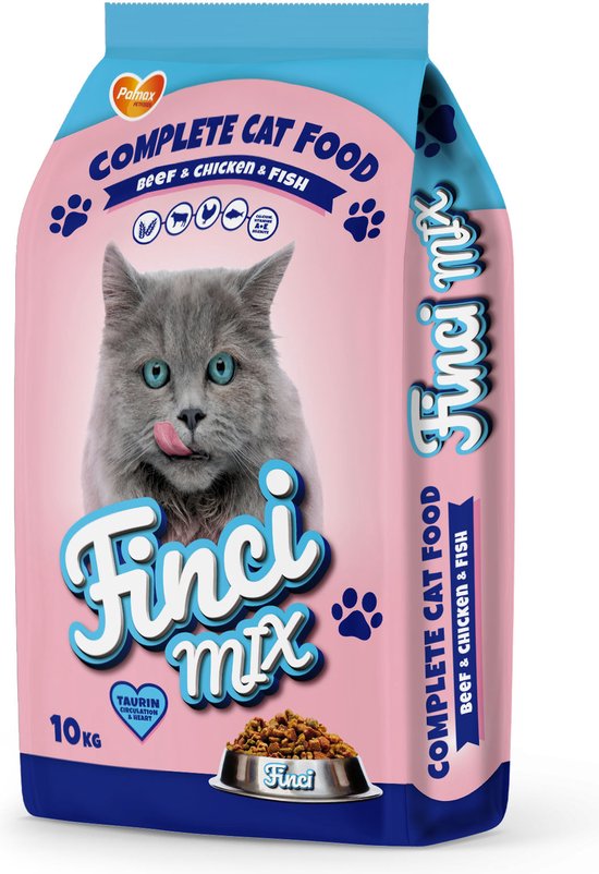 Pamax Finci mix - Kattenvoer voor volwassen katten - Kattenbrokken met ...