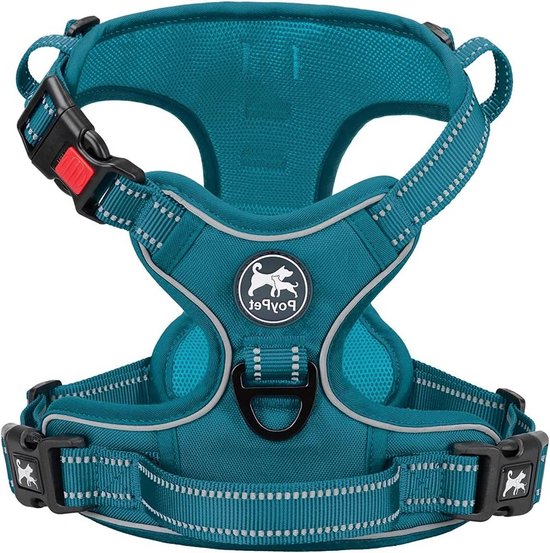 Anti-trek hondentuig - reflecterend hondenharnas - verstelbaar en zacht gevoerd -... | bol