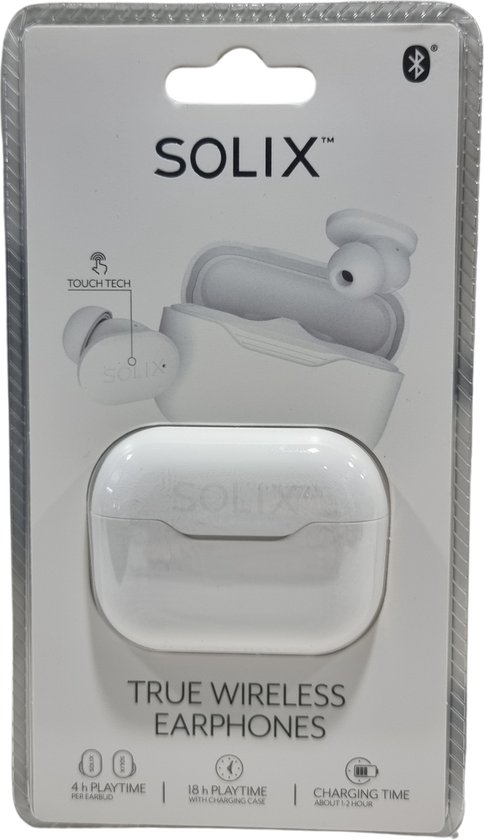 Solix True Wireless Earphones wit met touch bediening - Bluetooth ...