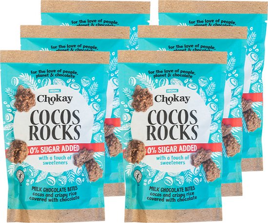 Chokay | Cocos Rocks | 6 stuks | 6 x 110 gram | bol