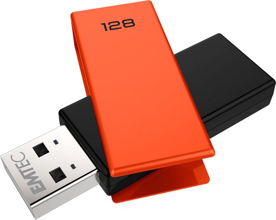 Emtec C350 Brick USB flash drive 128 GB USB Type-A 2.0 Zwart, Oranje | bol