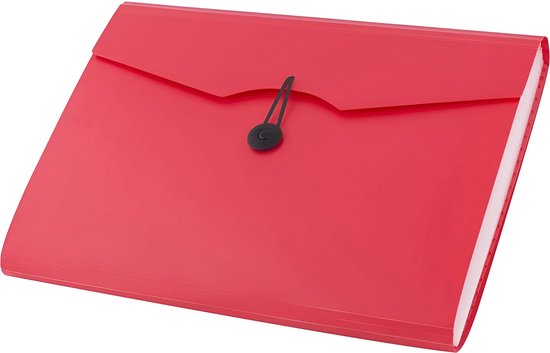 waaiermap sorteermap uitbreidbaar documentenmappen 12 vakken A4 rood | bol