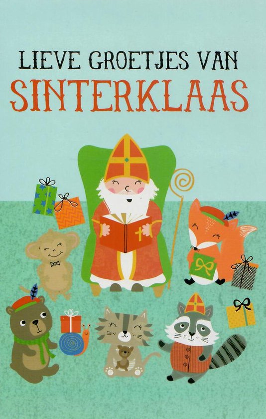 Wenskaart | 10 stuks | Lieve groetjes van sinterklaas | bol