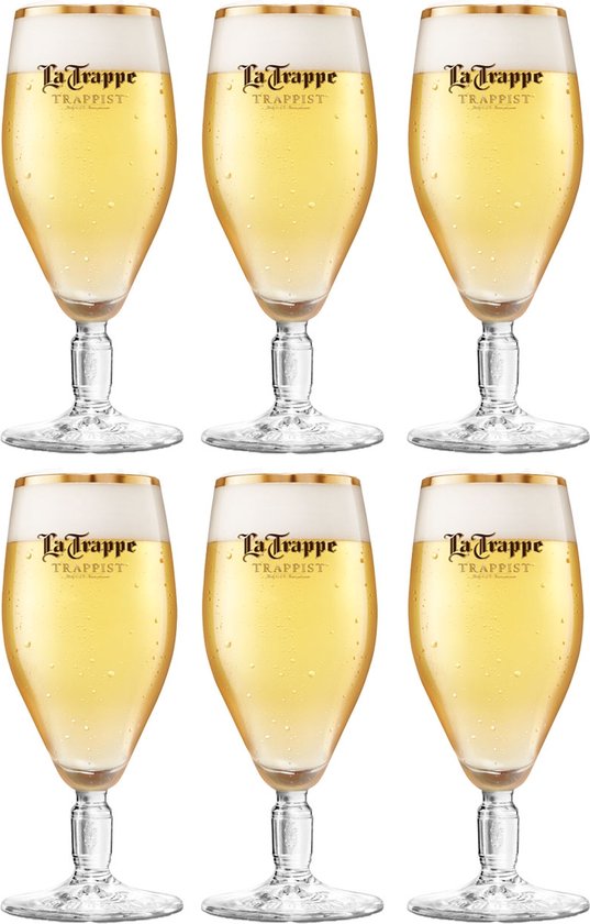 La Trappe Bierglas 30cl - Set van 6 Stuks - Speciaal Ontworpen voor Trappistenbier -... | bol