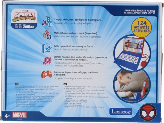 Spiderman Laptop met 124 activiteiten FR/EN | Games | bol