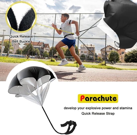 Voetbal trainingsset - Speed Agility Ladder Weerstand parachute 6 Disc Cones Jumping... | bol