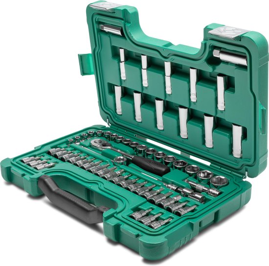 SATA Doppenset met ratel 3/8 inch 6-kant - 60-delig | bol