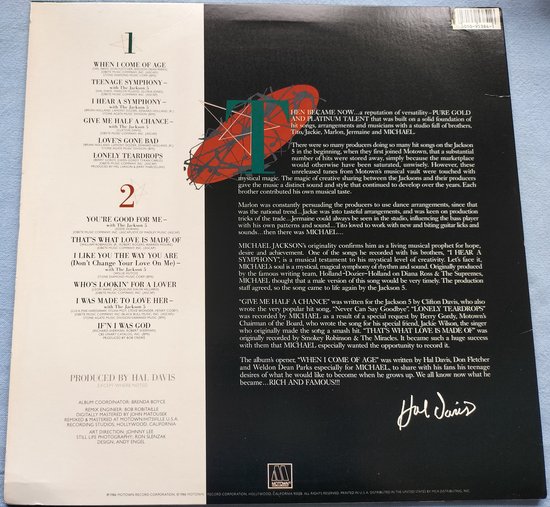 Michael Jackson - Looking Back to Yesterday (1986) LP, Michael Jackson ...