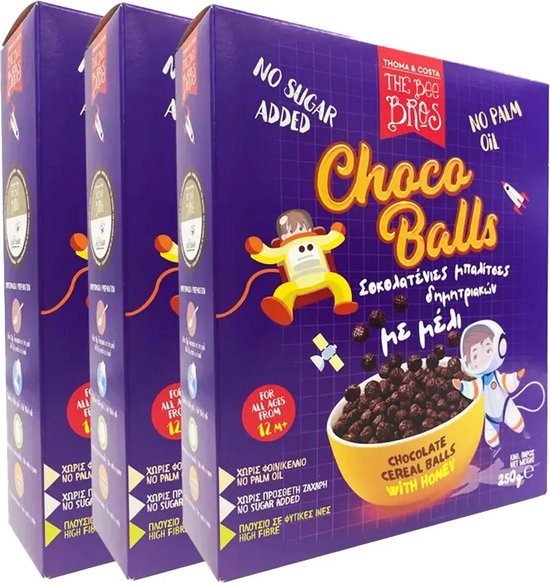 Choco balls cornflakes met honing en cacao - 250g - The Bee Bros | bol