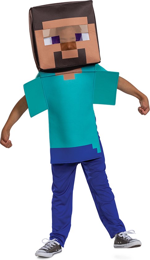 MINECRAFT (MOJANG), Steve Adaptive Costume, Maat S (4-6 jaar), Jongens ...