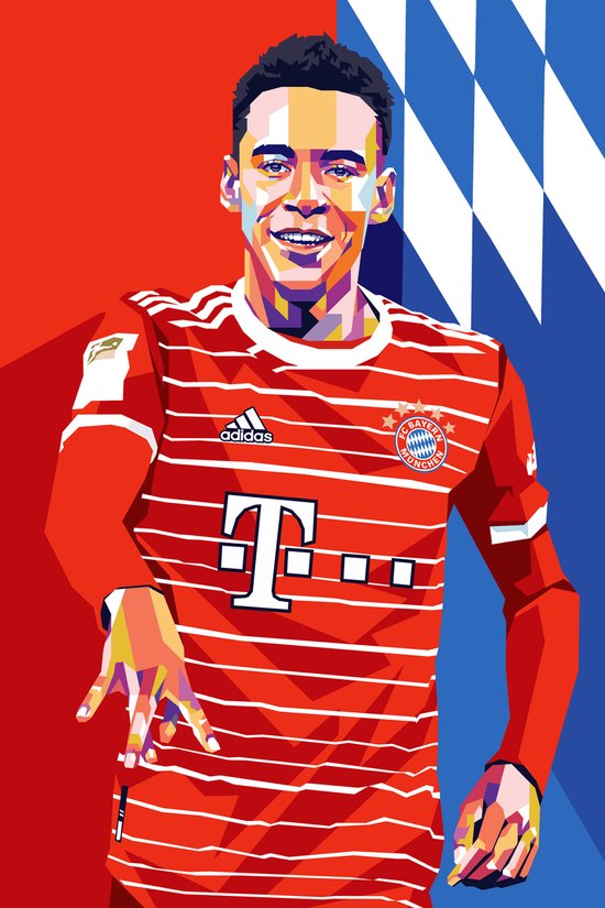 Jamal Musiala Poster | Bayern Munchen | Voetbalposter | Poster ...