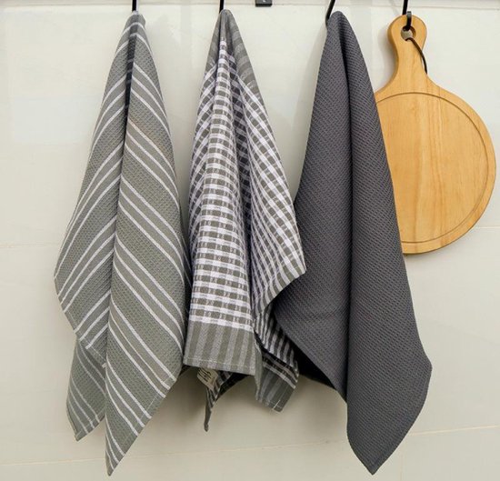 Theedoeken set 3 stuks - Keukenhanddoeken - 65x43cm - Theedoeken en ...