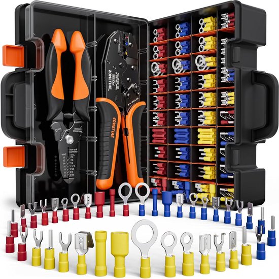 Krimptang incl. 39 Soorten Kabelschoenen - Kabelschoenen Assortiment ...