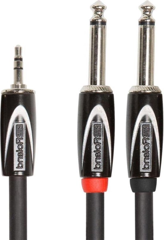 Verbindings-insert-/splitkabel - 35 mm TRS- naar 2x 6 3 mm jack - 3m ...