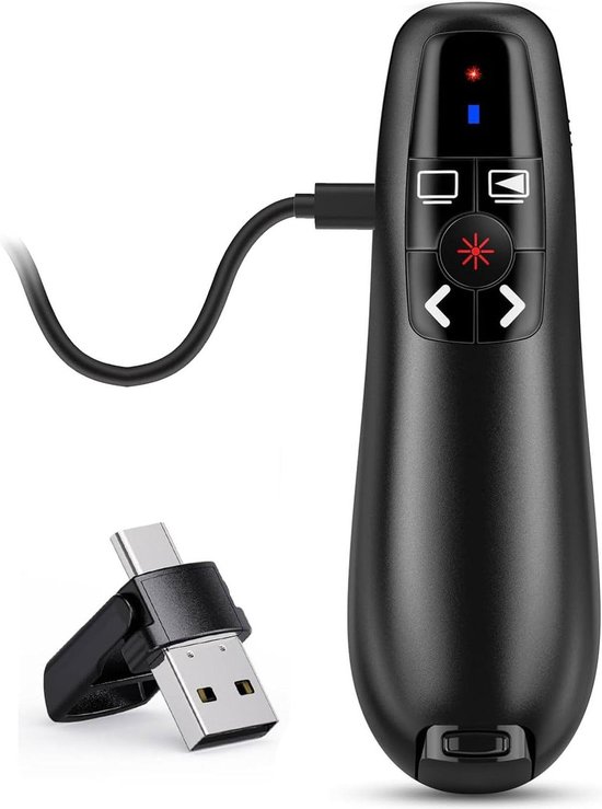 2-in-1 USB Type C Presentatie Clicker voor PowerPoint Presentaties ...