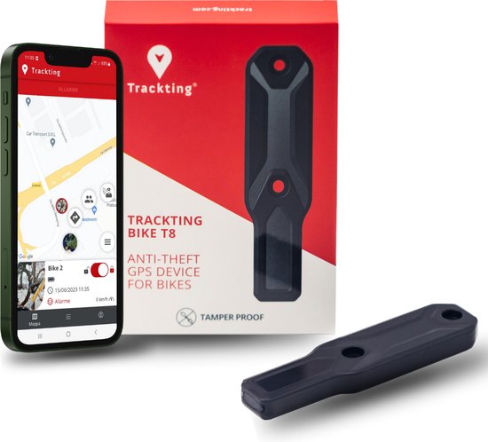 Trackting Bike T8 Anti diefstal GPS-tracker voor fietsen en e-bikes met ...