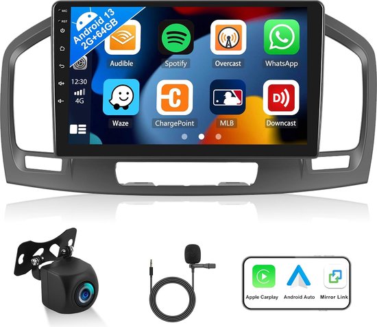 Autoradio Android 13 - 9" Touchscreen - Carplay & Android Auto | bol