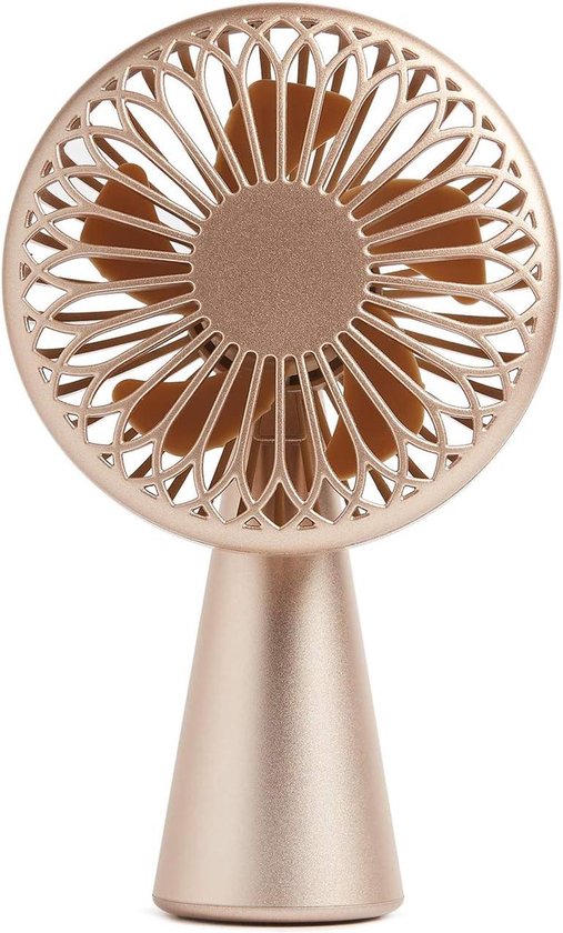 Mini Portable Wireless Fan - Gold LL134D | bol
