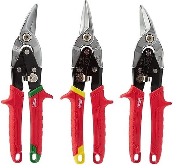 Metal Snips Triple Pack Left Right Straight Cut Tin Shears - Promo Set ...