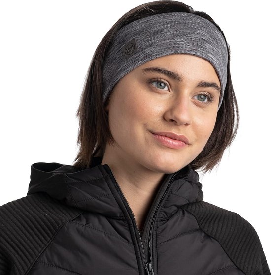 Merino Wide Uniseks Hoofdband voor volwassenen in Grijs-Maatinstellen ...