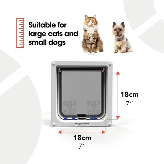 Kattenluik met microchip voor grote katten en kleine honden ...