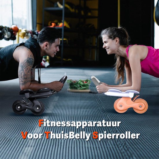 Automatische Rebound Fitness Ab Roller Trainer - Buikspierwiel voor Thuis -... | bol