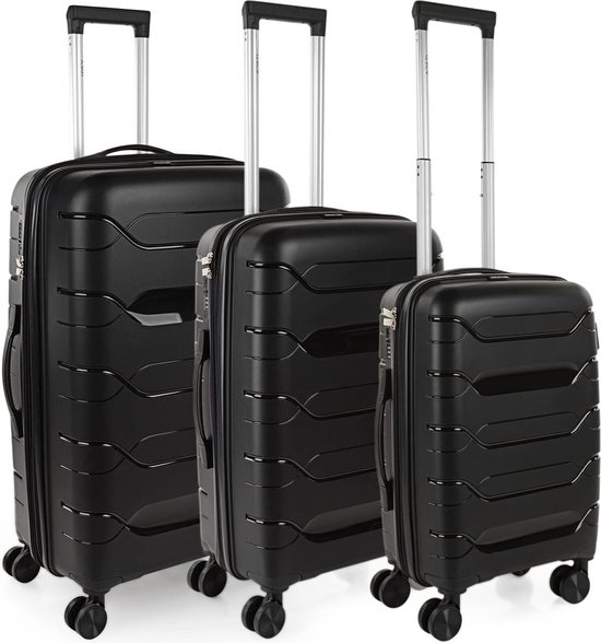 Kofferset 3 delig Trolley koffers Handbagage Middelgrote Grote Koffer ...