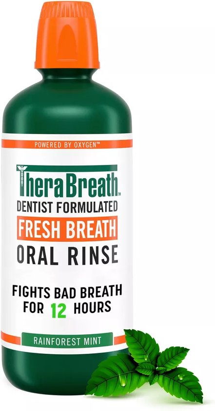 TheraBreath Fresh Breath Oral Rinse Rainforest Mint - Mondspoeling ...