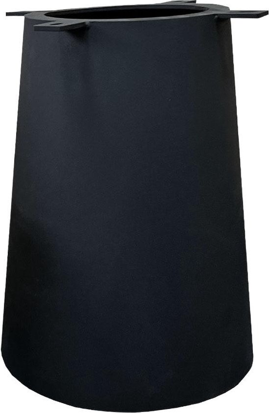 Stalen kegel salononderstel zwart conisch 30 bij 30 cm en hoogte 43 cm ...