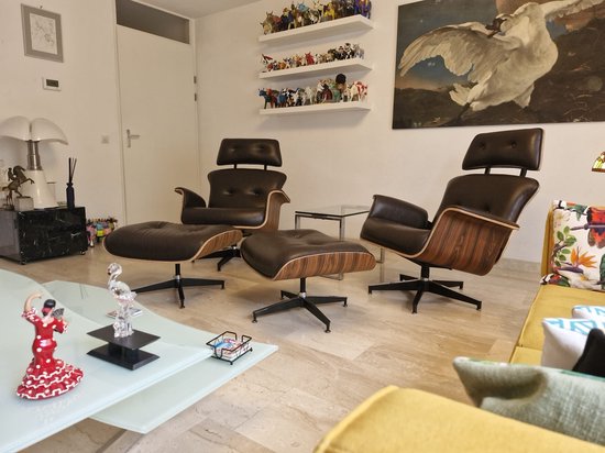 Lounge Chair + Hocker - Fauteuil - Lounge - Stoel - Leer ...