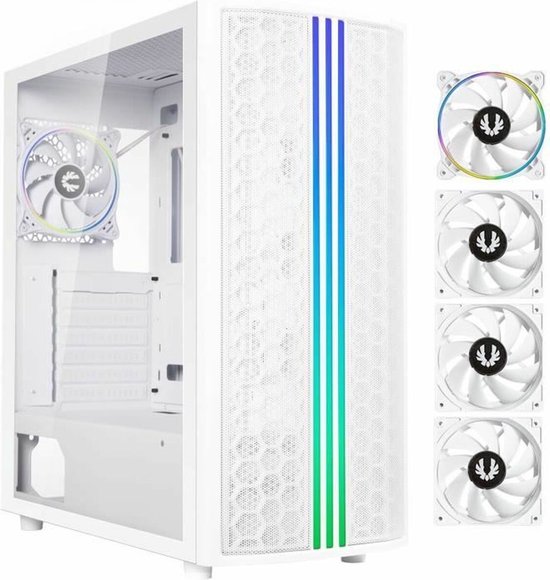 PC-behuizing zonder voeding - BITFENIX Sabre Mesh (wit) - Medium toren ...