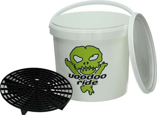 Voodoo Ride Emmer 15 Liter wit met deksel en grit guard | bol