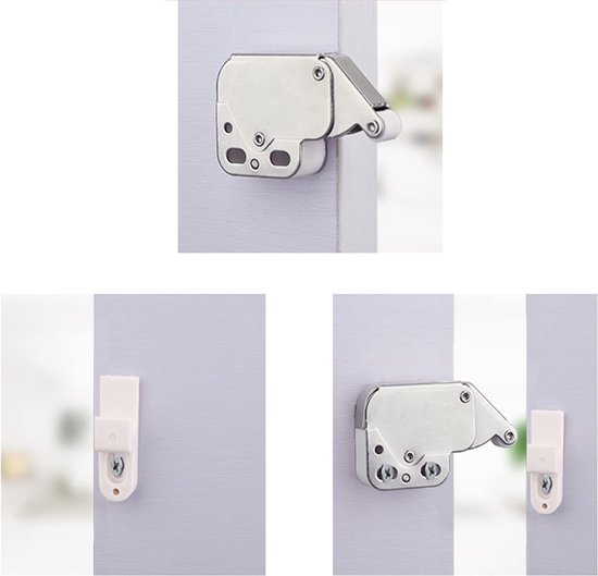 6 StukkenMini Klink, Automatische Lente Catch, Mini Touch Catch Latch ...