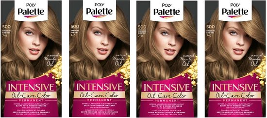Poly Palette Intensive Crème Coloration 500 Donkerblond - 4 Stuks ...
