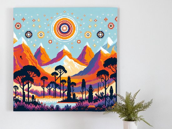 Pixel art aboriginal schilderij | Indigenous Heritage Pixelated: A ...