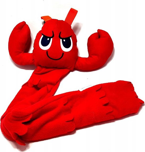 Hondenspeelgoed-rode krab-68cm-knisper en piep geluid | bol